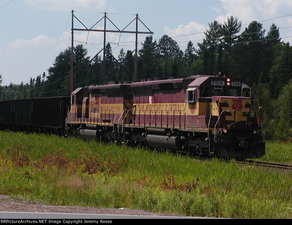 WC 7514 coming into Eagle Mills